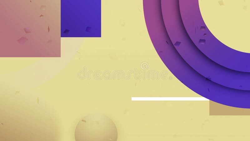 Colorful Geometric Background with a Part of Circle, Rectangles and ...