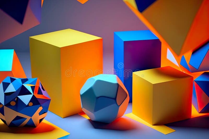 Colorful Geometric Backgrounds. Dynamic Composition Stock Illustration ...