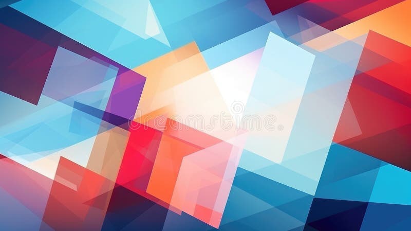 Colorful Geometric Blocks Floating. Multicolored Geometric Blocks ...