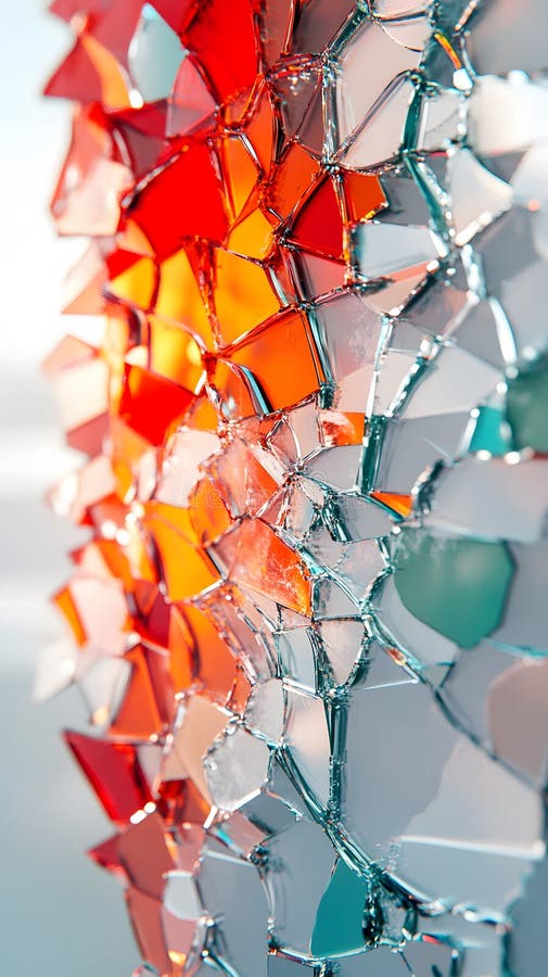 Colorful Geometric Bright Background. Broken Bright Glass that Has ...