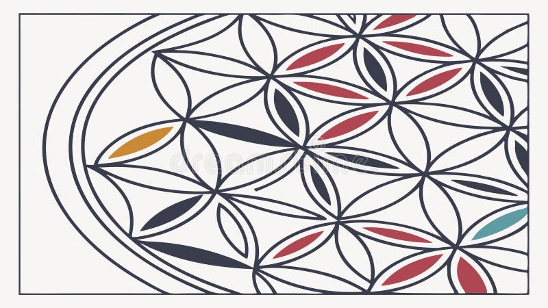 Colorful Geometric Circular Flower Pattern, Vector Design Generative AI ...