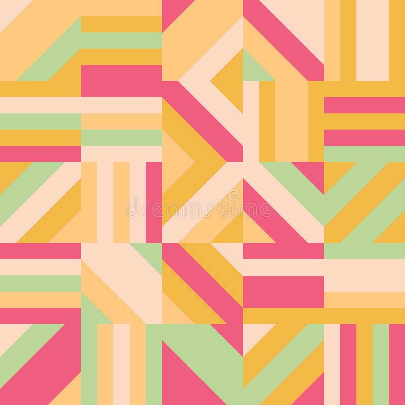 Colorful Geometric Composition. Vertical, Horizontal and Diagonal Multi ...