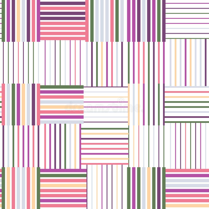 Colorful Geometric Composition. Vertical and Horizontal Lines of ...