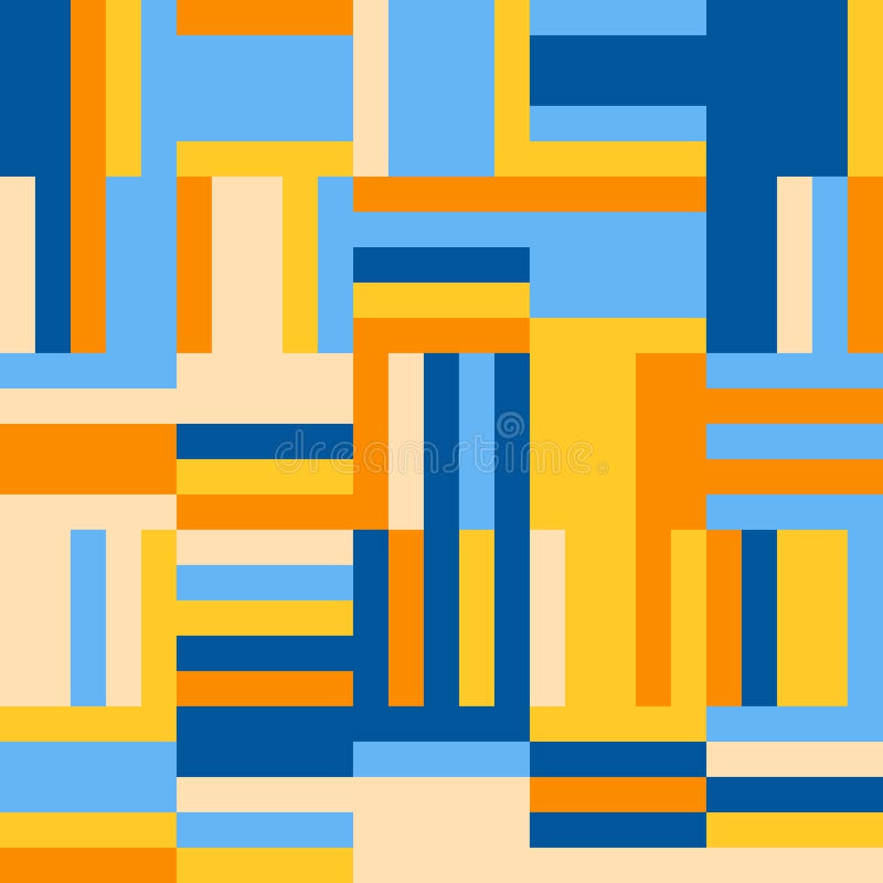 Colorful Geometric Composition. Vertical and Horizontal Multi-colored ...