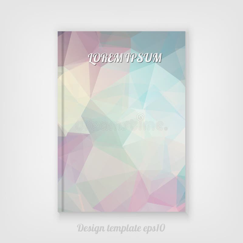 Colorful Geometric Cover Design with Triangular Polygon Stock Vector ...