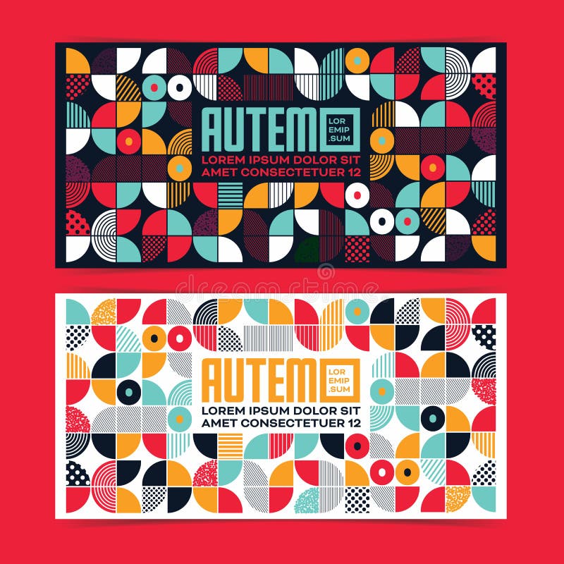 Colorful Geometric Event Brochure Template. Vector Illustration Stock ...