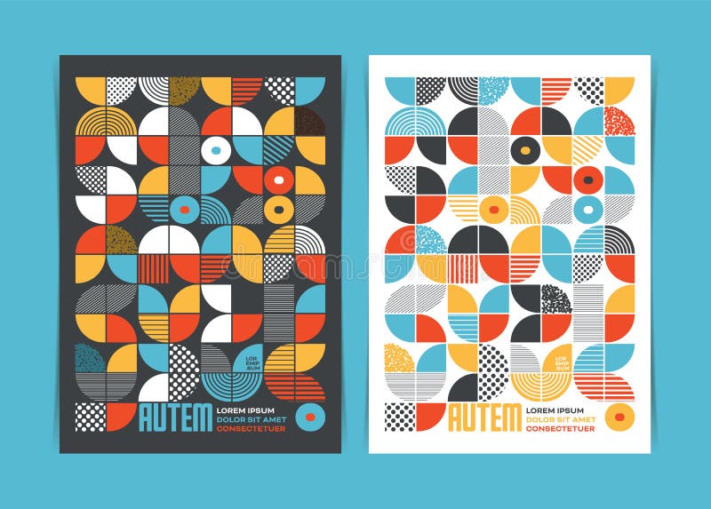 Colorful Geometric Event Flyer Template. Vector Illustration Stock ...