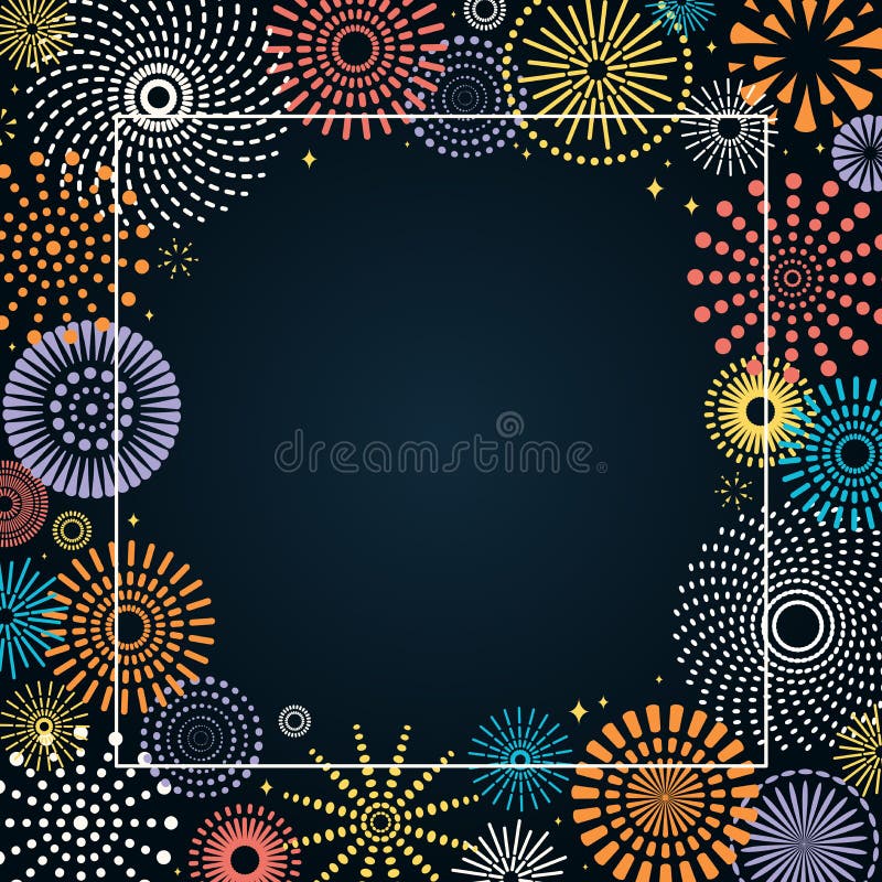 Fireworks Frame Stock Illustrations – 9,641 Fireworks Frame Stock ...