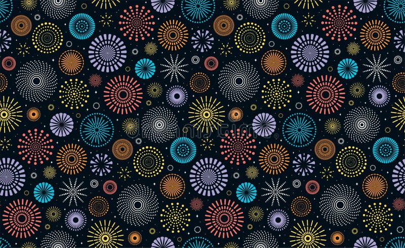Fireworks Repeat Pattern Stock Illustrations – 909 Fireworks Repeat ...