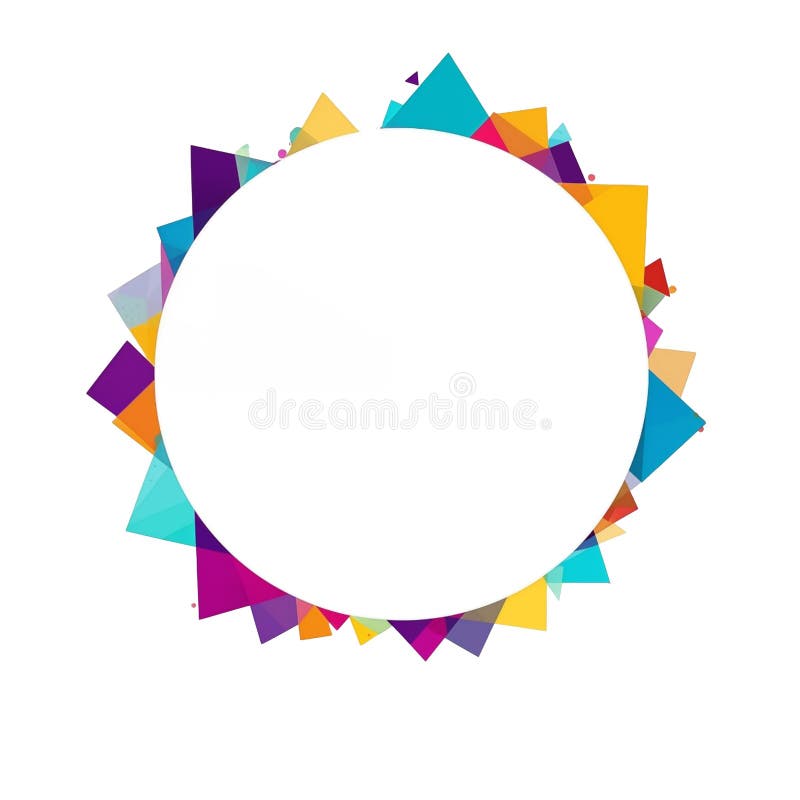 Colorful Geometric Frame with Sharp Shapes Creating a Dynamic Abstract ...