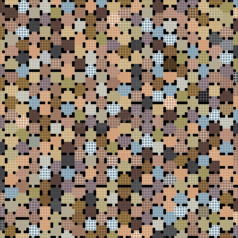 Neutral Colors Grid Squares Mix Vector Object Fabric Background Pattern ...