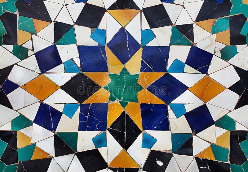 Colorful Geometric Islamic Tile Pattern Stock Illustration ...