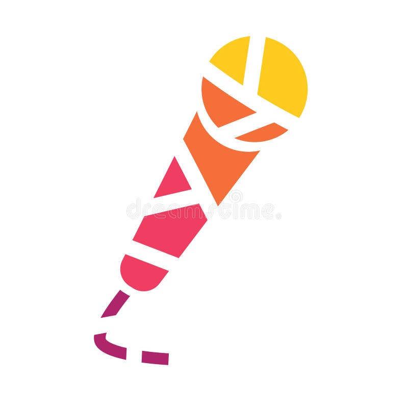 Colorful Geometric Microphone Icon Stock Vector - Illustration of ...