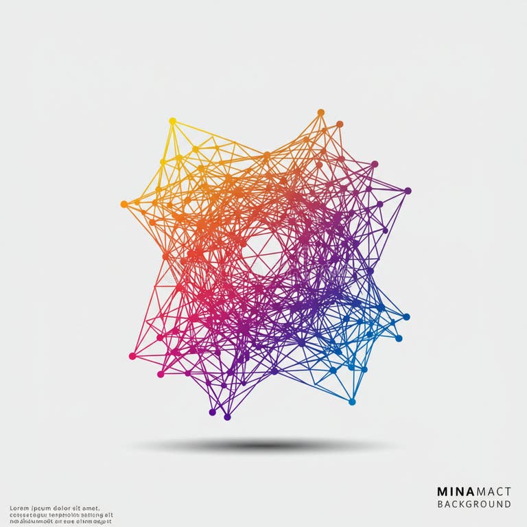 Colorful Geometric Network with a Star-like Shape. Interconnecting ...