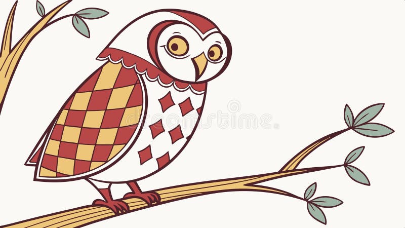 Colorful Geometric Owl Pattern, Abstract and Modern Bird Art Vector ...