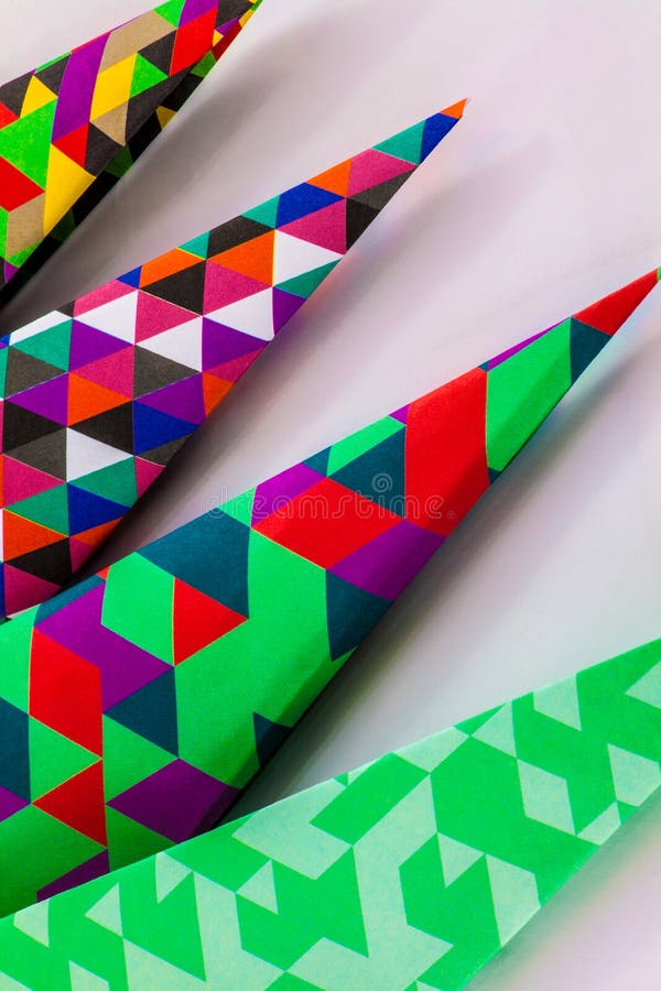Colorful Geometric Paper Folds Stock Photo - Image of mosaic, colors ...