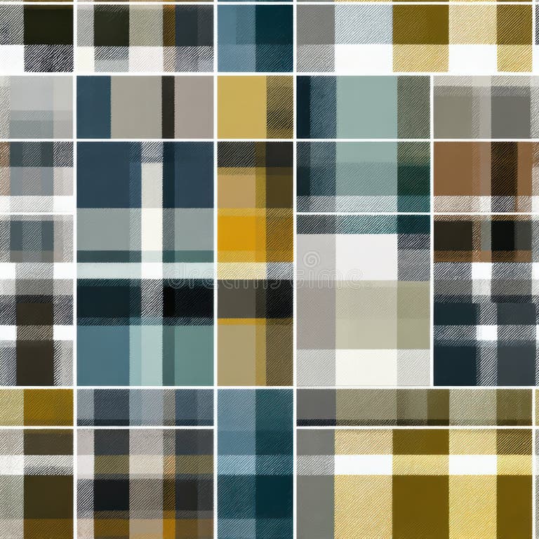 Colorful Geometric Patchwork Pattern with Diverse Texture Elements ...