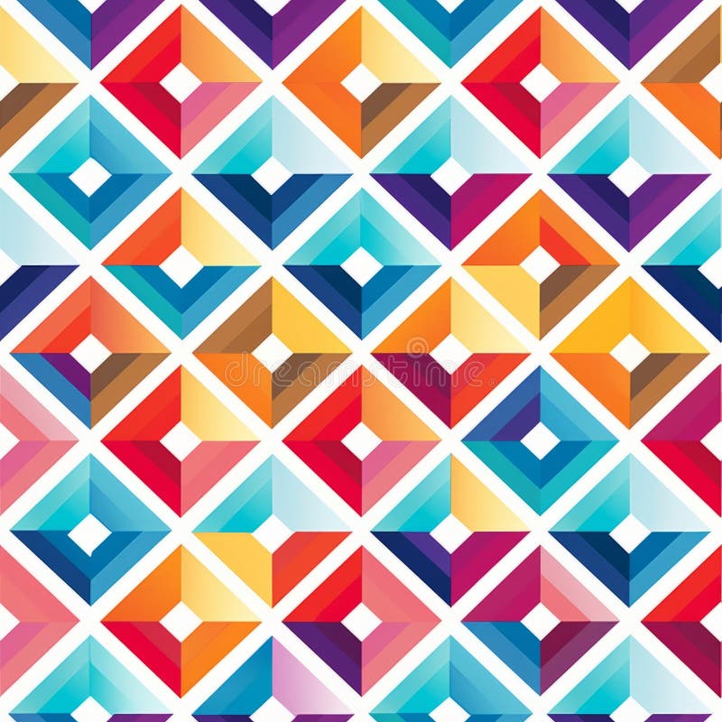 Colorful Geometric Pattern Design Stock Illustration - Illustration of ...