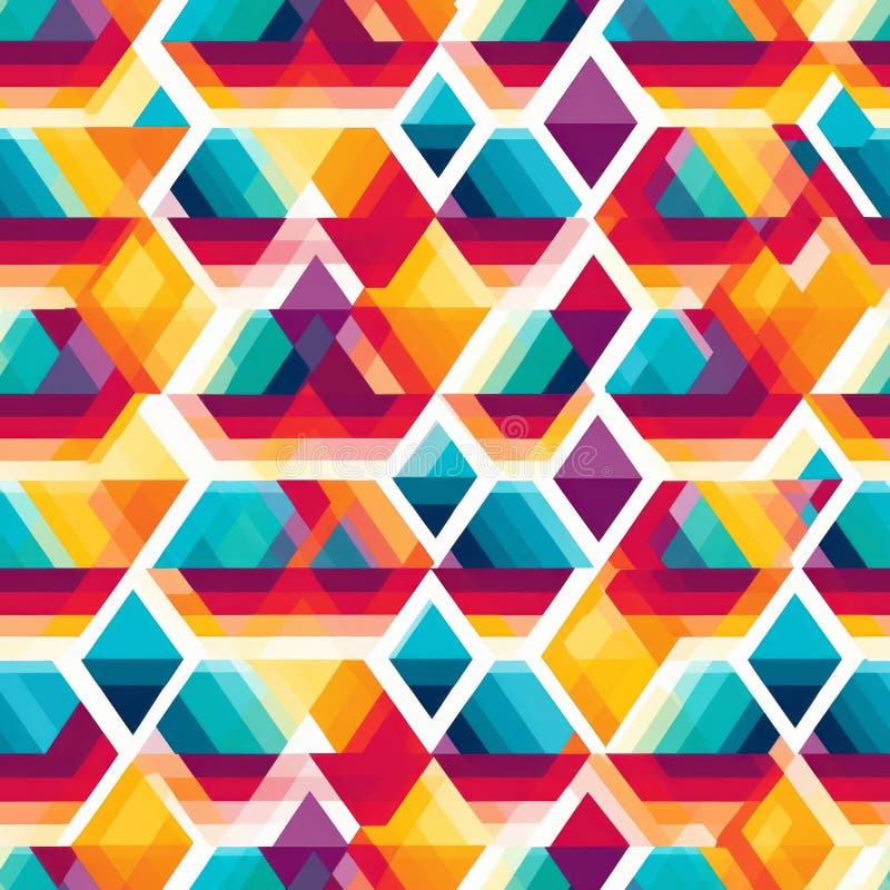 Colorful Geometric Pattern Design Stock Illustration - Illustration of ...