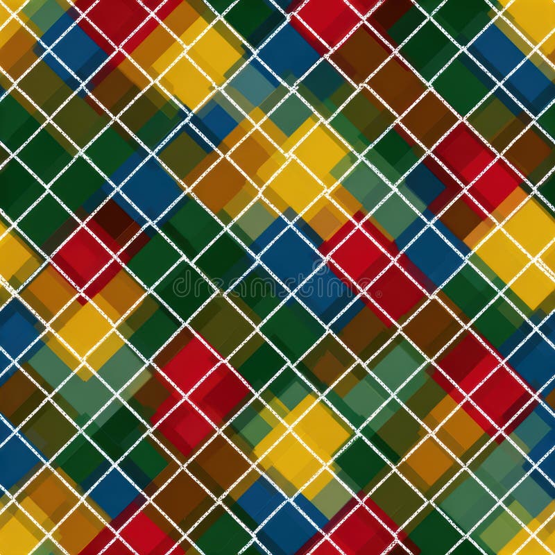 Colorful Geometric Pattern Featuring Diamonds and Stripes Design Stock ...