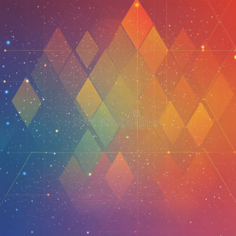 Colorful Geometric Pattern with Gradient Colors Resembling Triangular ...