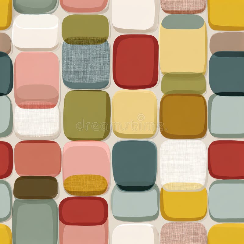 Colorful Geometric Pattern with Rectangles and Squares on Background ...