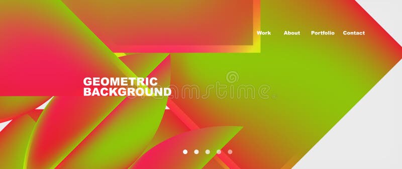 Colorful Geometric Pattern with Red and Green Triangles on White ...