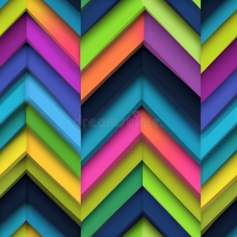 Colorful Geometric Pattern with Vibrant Layers and Angles Stock ...