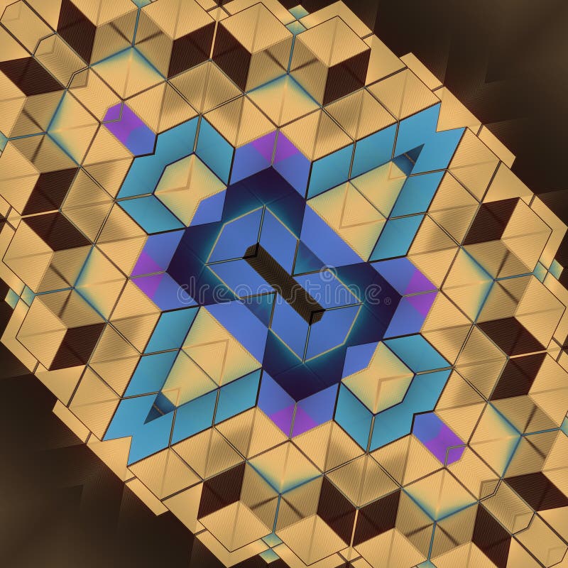 Colorful Geometric Pattern. Visually Appealing and Intricate Design. 3d ...