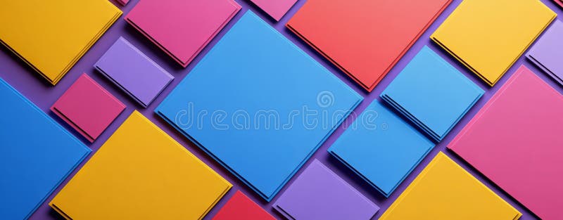 A Colorful Geometric Pattern with a White Square As the Focal Point ...