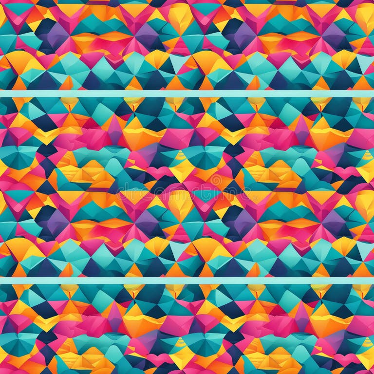 Colorful Geometric Patterns Create Vibrant Visual Textures in Modern ...