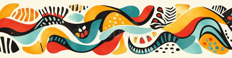 Colorful Geometric Patterns Featuring Wavy Designs Reflect African ...