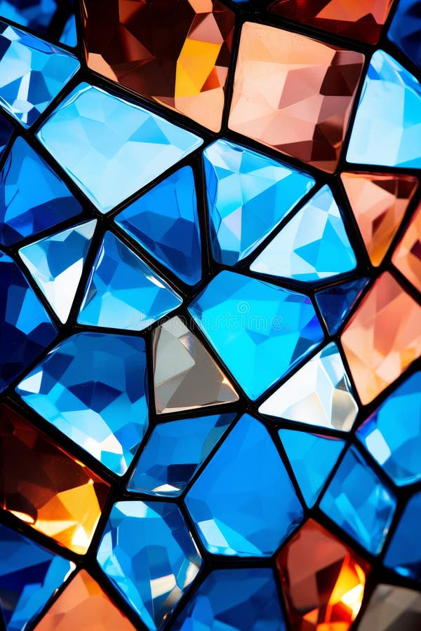 Geometric Patterns on the Glass. Stock Image - Image of glass ...