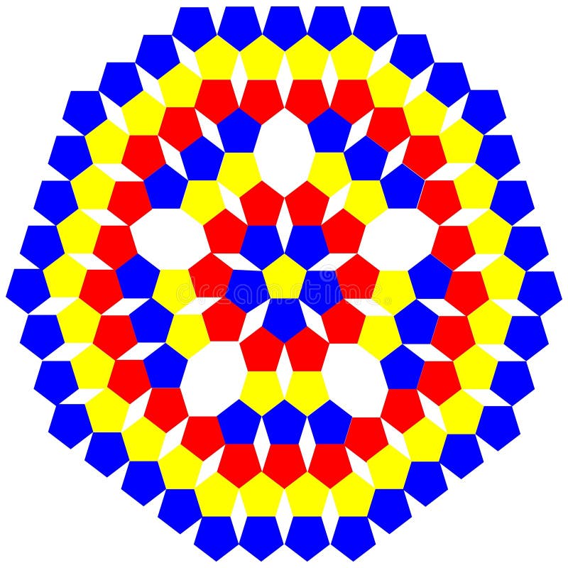 Colorful Geometric Pentagon Pattern Stock Illustration - Illustration ...