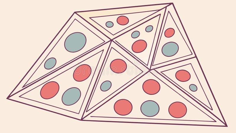 Colorful Geometric Pyramid, Abstract Structured Art, Vector Design ...