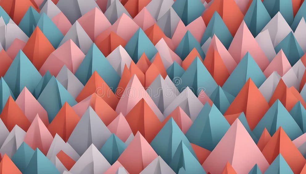 Colorful, Geometric Pyramids Create a Captivating Abstract Design with ...
