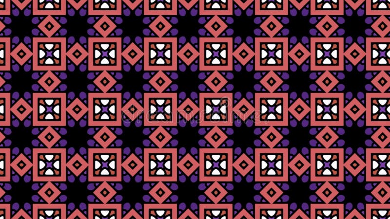 Colorful Geometric Repeating Tile Pattern - Slide Shot Stock Footage ...