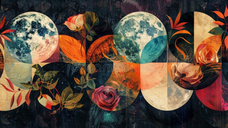 A Colorful and Geometric Representation of the Phases of the Moon with ...