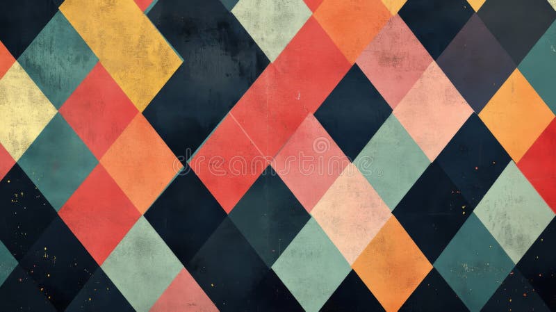 Colorful Geometric Rhombus Pattern Texture Background Stock ...