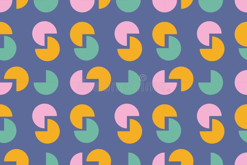 Colorful Geometric Seamless Pattern. Abstract Shapes Arranged in ...