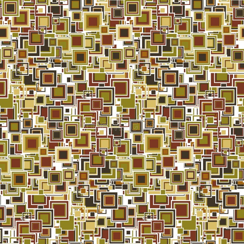 Colorful Geometric Seamless Pattern. the Squares of Different Sizes and ...