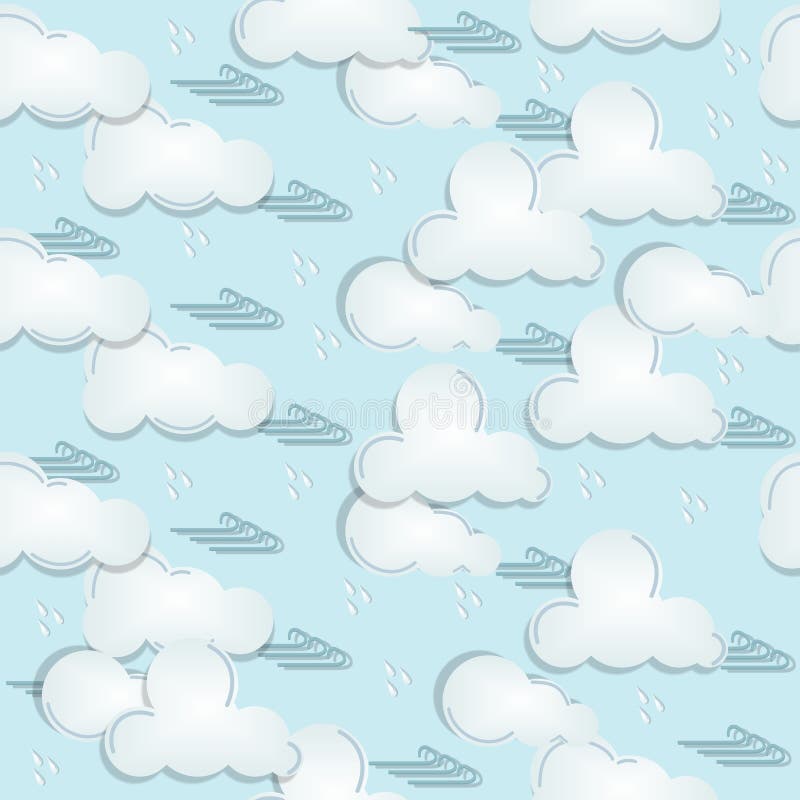 Colorful Geometric Seamless Repetitive Vector Clouds Pattern Texture Background Vector Graphic ...