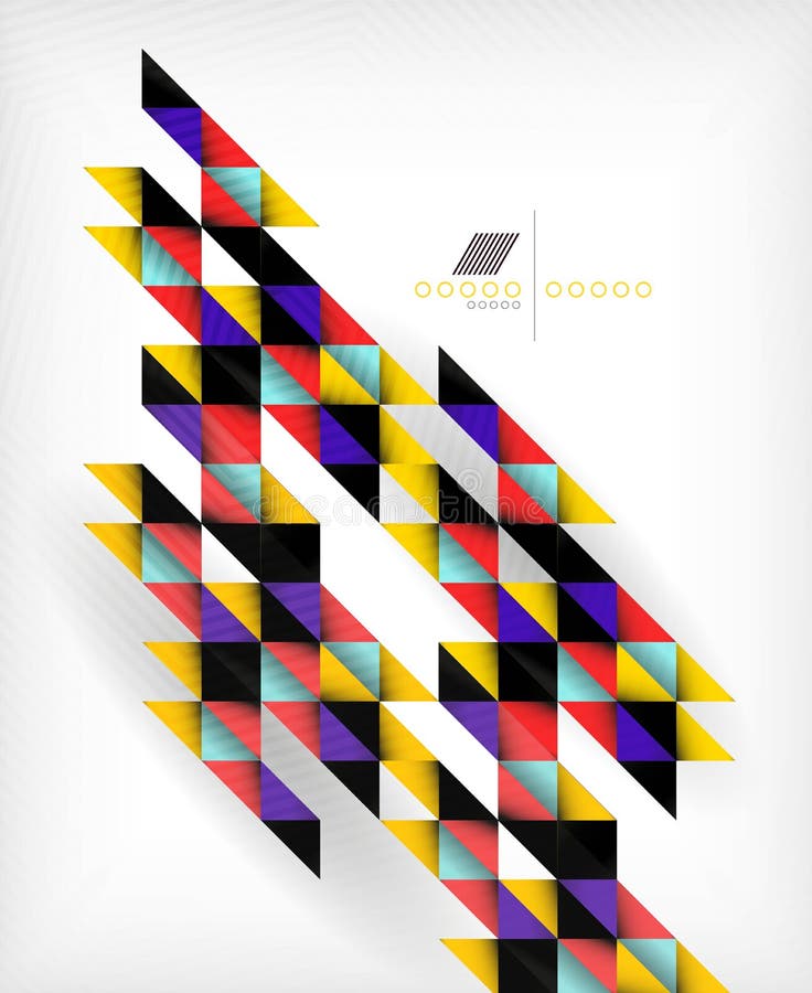 Colorful Eye Triangle Pattern Design Stock Vector - Illustration of ...