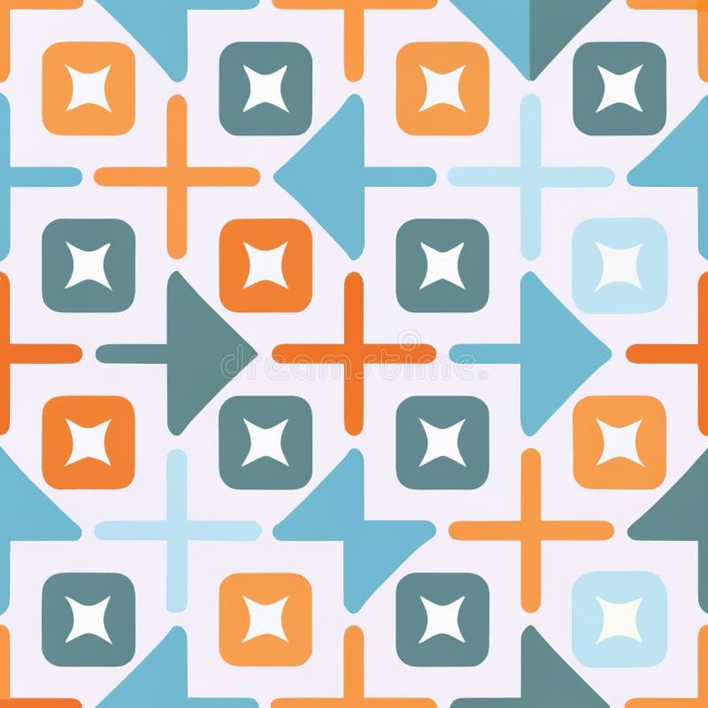 Colorful Geometric Shapes that Connect Seamlessly, Tile Background ...
