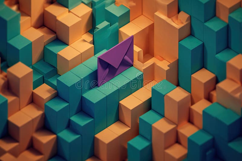 Colorful Geometric Shapes Create a Vibrant Digital Landscape with a ...