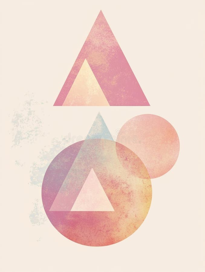 Colorful Geometric Shapes, Including Circles and Triangles, Create a ...