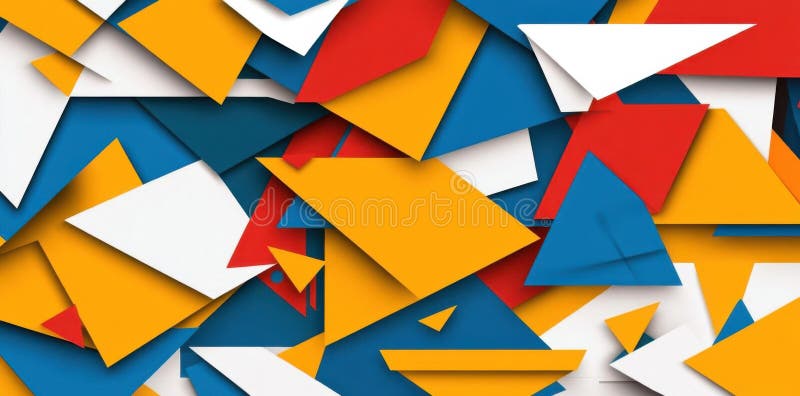 Colorful Geometric Shapes Overlap Dynamically, Modern Art Design Stock ...