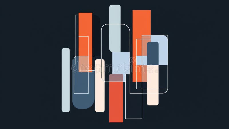 Colorful Geometric Shapes are Overlapping and Creating a Modern and ...