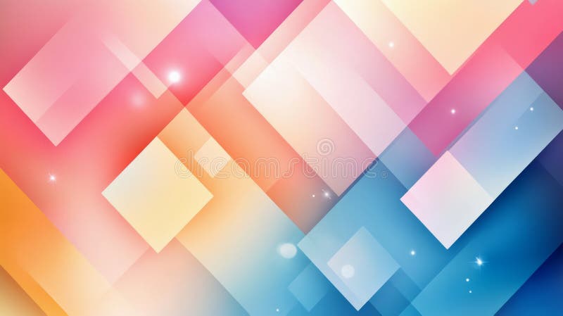 Colorful Geometric Shapes in a Soft Gradient Background Stock Image ...