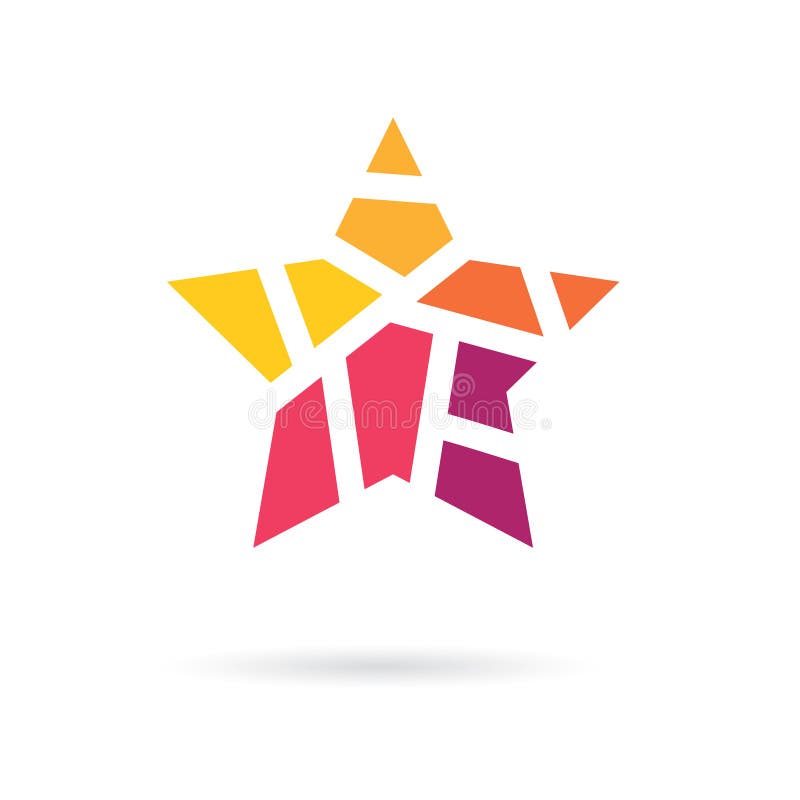 Colorful Geometric Star Icon Stock Vector - Illustration of colorful ...